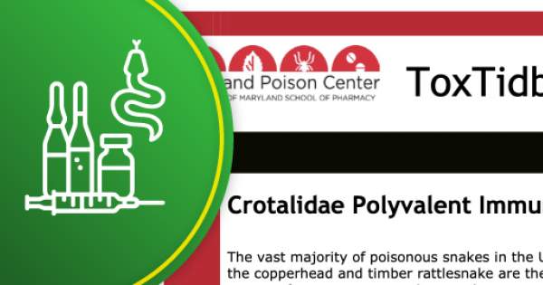 CroFab antidote facts | Redtox